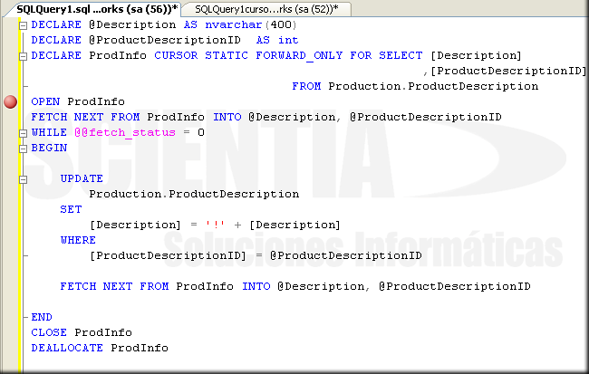 Cursores en SQL Server - Programando a medianoche
