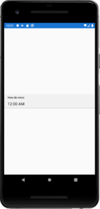Placeholder en TimePicker de Xamarin Forms (Visual Material)
